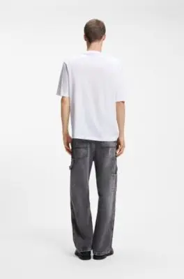Hugo Logo-print T-shirt In Cotton Jersey - White