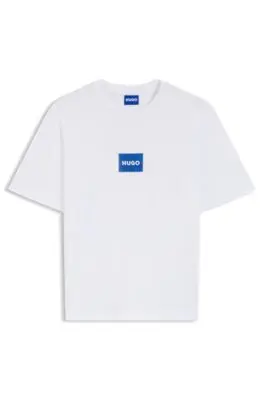Hugo Logo-print T-shirt In Cotton Jersey - White