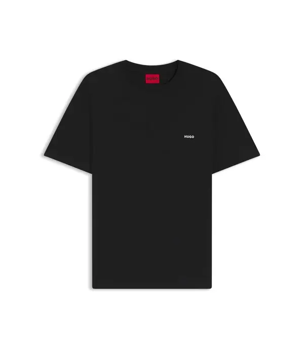 Hugo Cotton-jersey T-shirt With Rear Graphic - Black