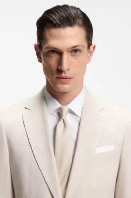 BOSS Jacquard-pattern Silk-blend Tie