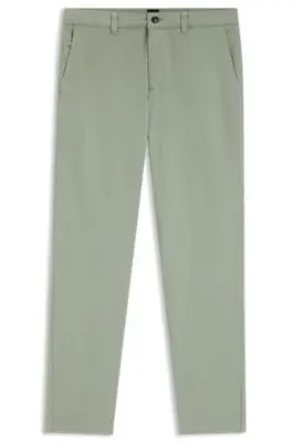 BOSS Tapered-fit Chinos In Structured Cotton With Stretch