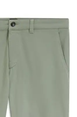BOSS Tapered-fit Chinos In Structured Cotton With Stretch