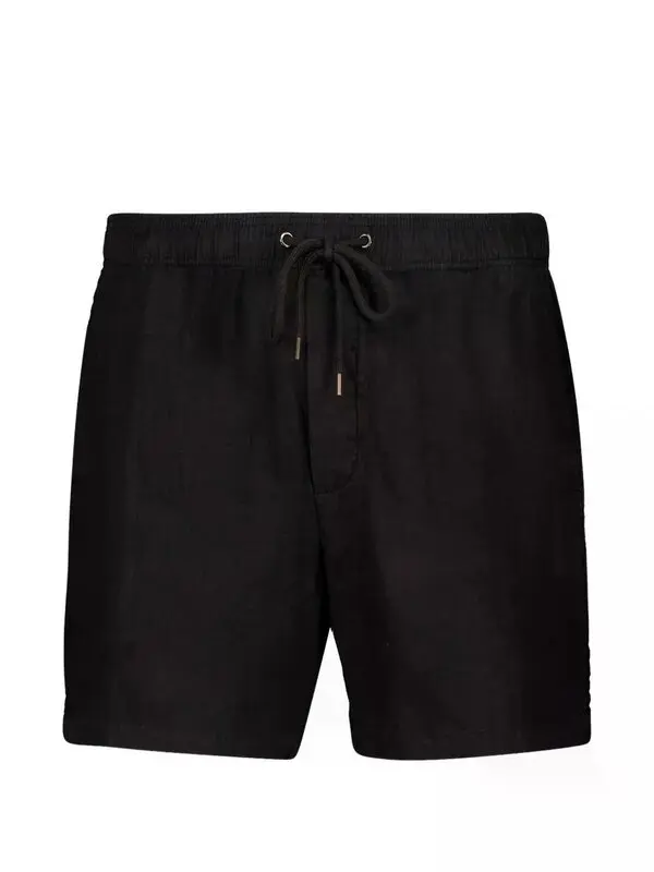 JAMES PERSE Drawstring Waist Linen Shorts