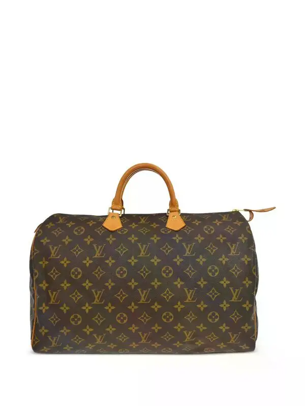 LOUIS VUITTON 2000 Monogram Speedy 40 Handbag - Brown