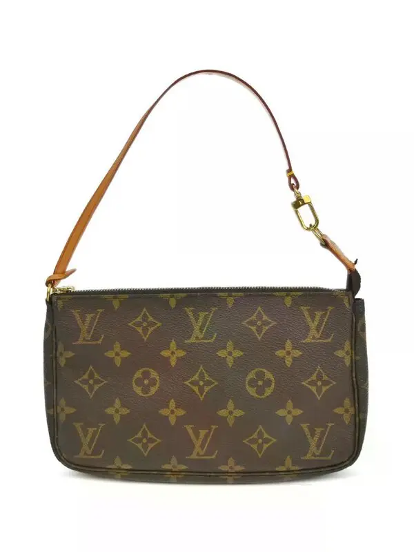 LOUIS VUITTON 2001 Monogram Pochette Accessoires Handbag - Brown