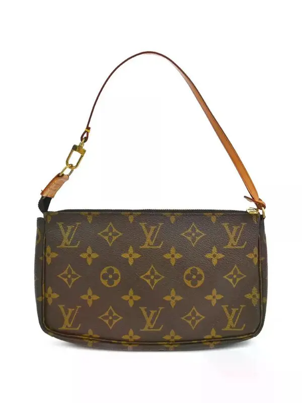 LOUIS VUITTON 2001 Monogram Pochette Accessoires Handbag - Brown