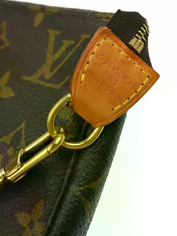 LOUIS VUITTON 2001 Monogram Pochette Accessoires Handbag - Brown