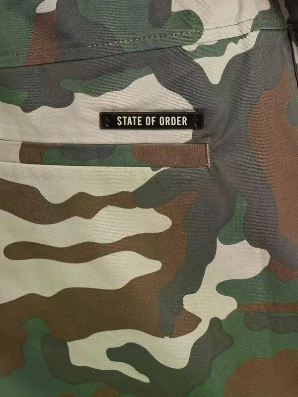 STATE OF ORDER Camouflage Print Cargo Shorts