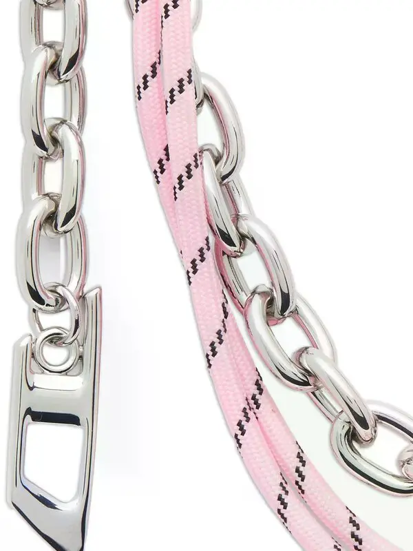 DIESEL® Chain-d M Charm With Braided Cord And Logo Pendant