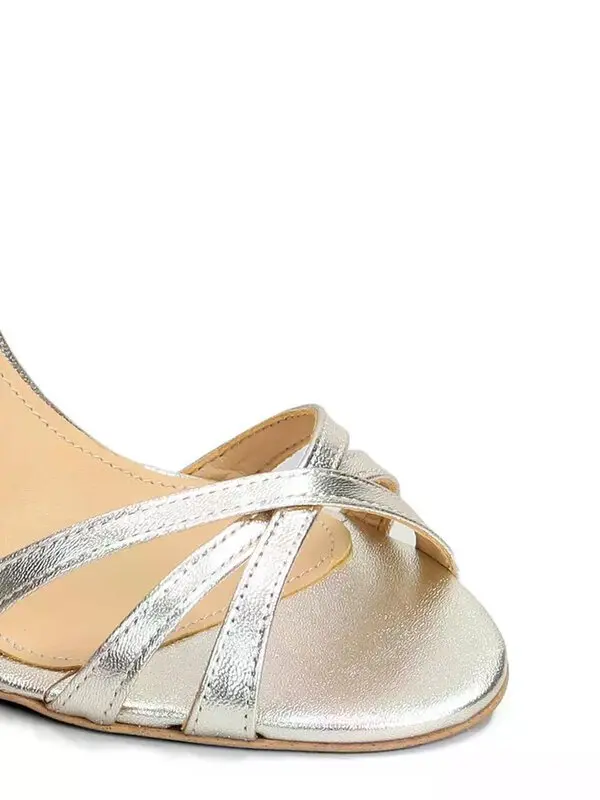 FRATELLI RUSSO Metallic Crossover-strap Stiletto Sandals - Gold