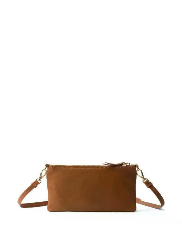 Prada Nappa Leather Wallet With Shoulder Strap - Brown