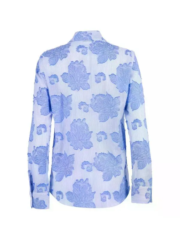 MAZZARELLI Damask-pattern Striped Shirt