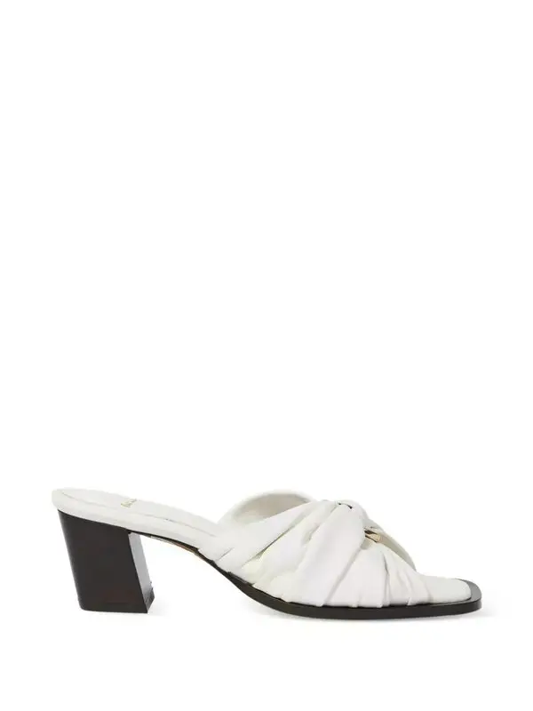 Paul Smith Ruched Ring-detail Block Heel Sandals - Neutrals