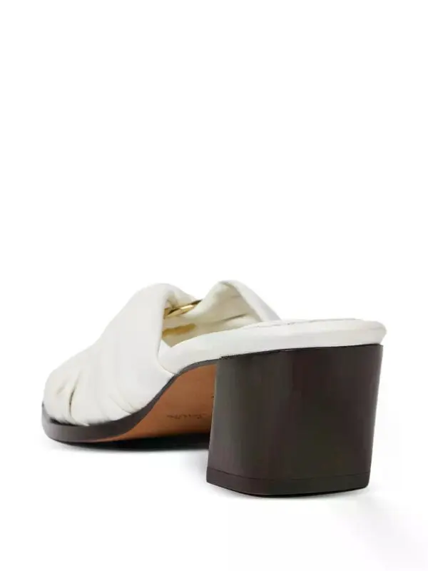Paul Smith Ruched Ring-detail Block Heel Sandals - Neutrals
