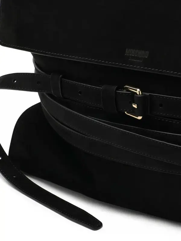 Moschino Medium Tie Me Tote - Black