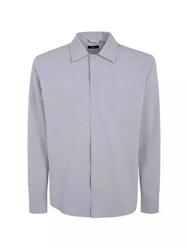 Herno Seersucker Textured Shirt Jacket