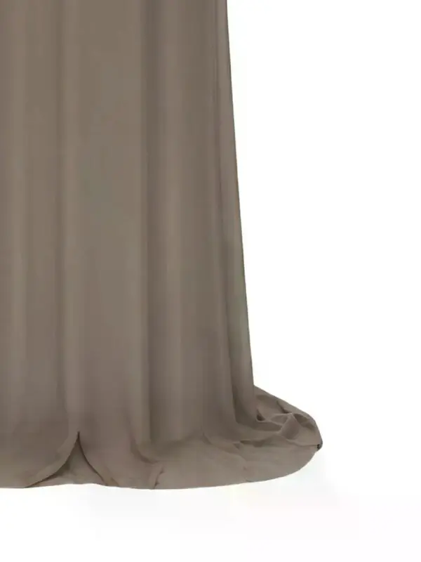Rick Owens Sleeveless Silk Maxi Gown With Sheer Panelling