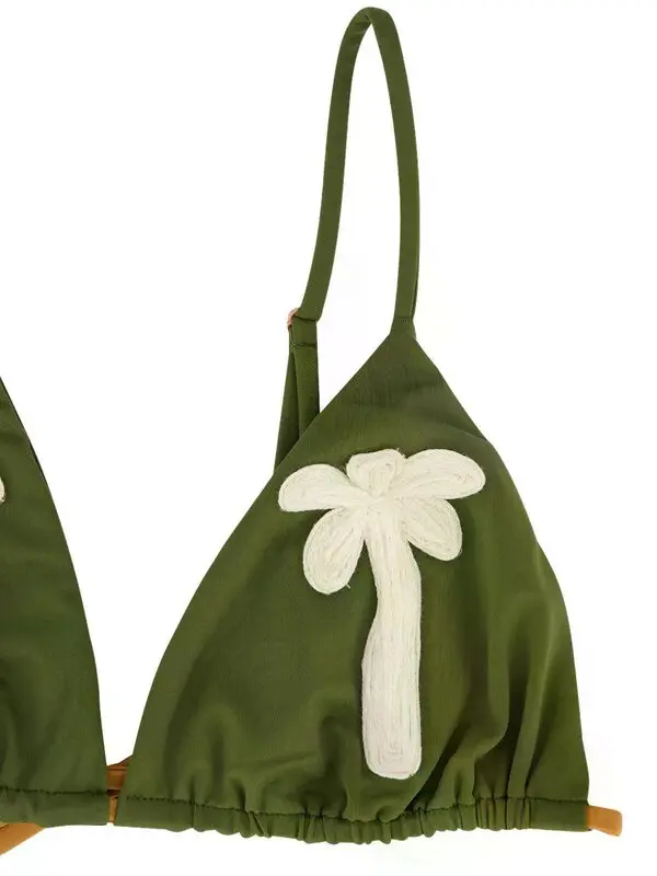 Johanna Ortiz Palms At Sunrise Bikini Top - Green