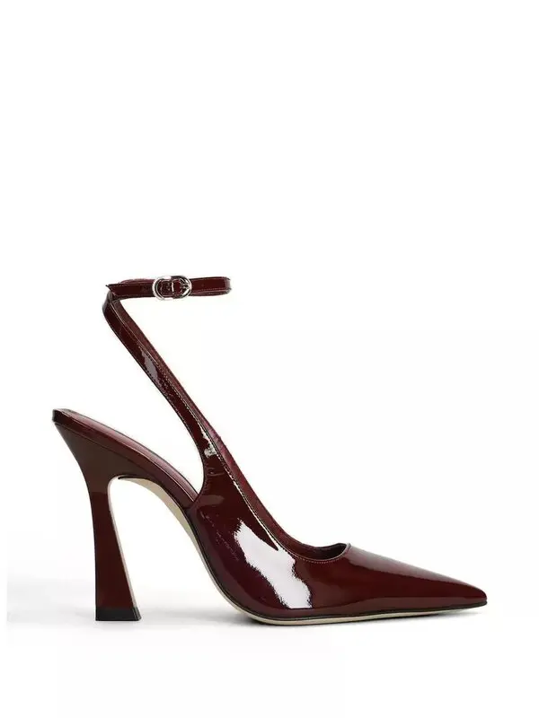 STUART WEITZMAN Patent-finish Ankle-strap Pumps
