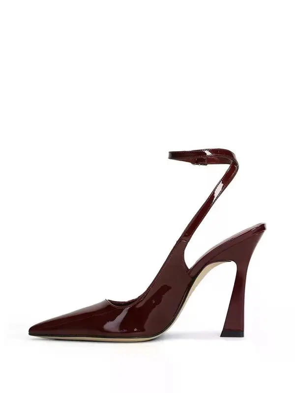 STUART WEITZMAN Patent-finish Ankle-strap Pumps