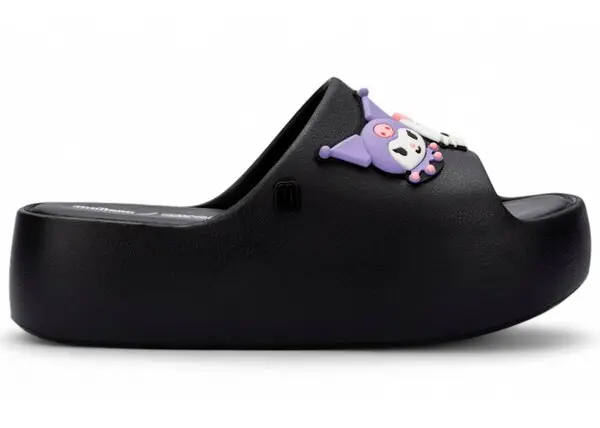 Melissa Free Platform Slide Hello Kitty And Friends - Black