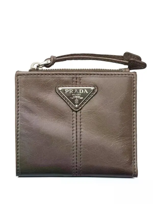 Prada Small Leather Wallet - Brown