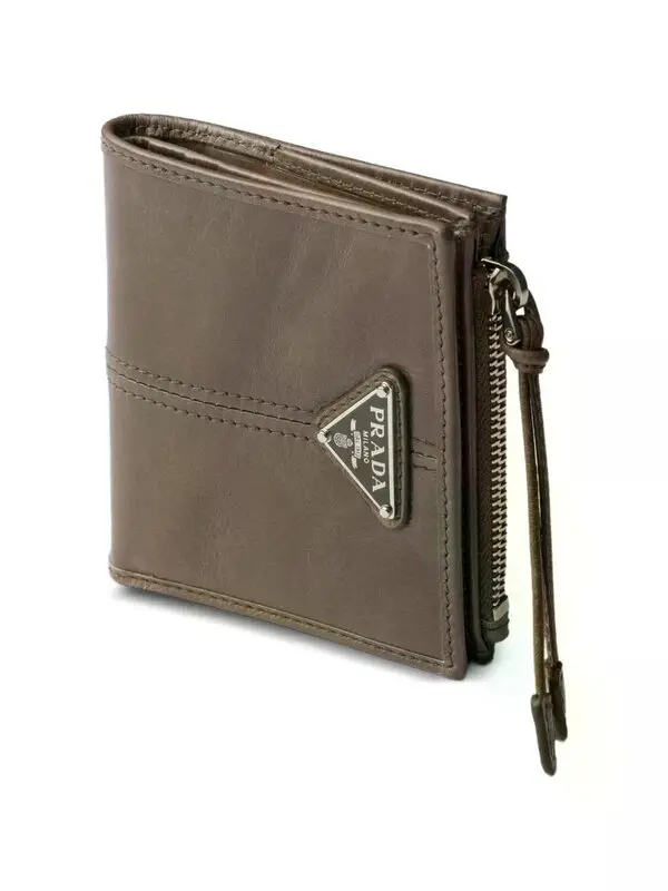 Prada Small Leather Wallet - Brown