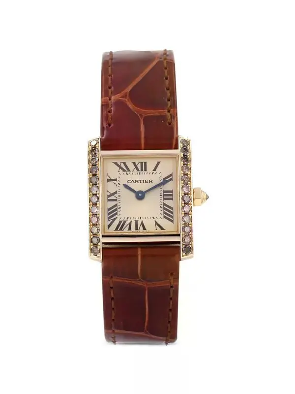 Cartier 1990s Tank Française 25mm Watch - Neutrals