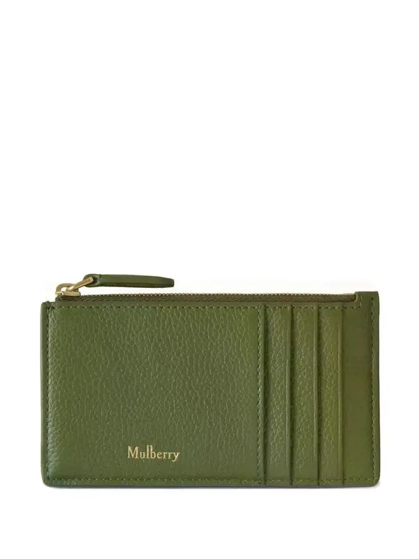 Mulberry Continental Zipped Card Holder - Green