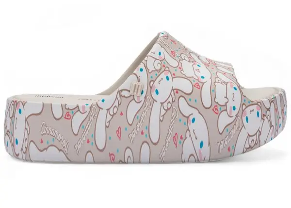 Melissa Free Platform Slide Hello Kitty And Friends - Beige/brown