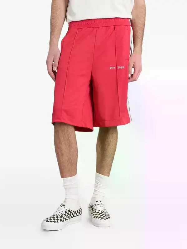 Palm Angels Logo-print Side-stripe Shorts