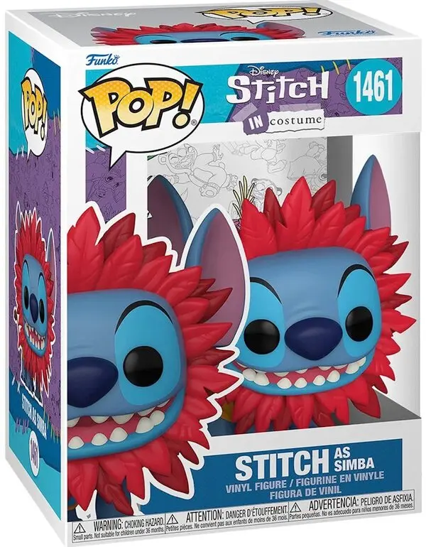 FUNKO Pop! Disney Stitch As Simba Figure #1461 - Multicolor