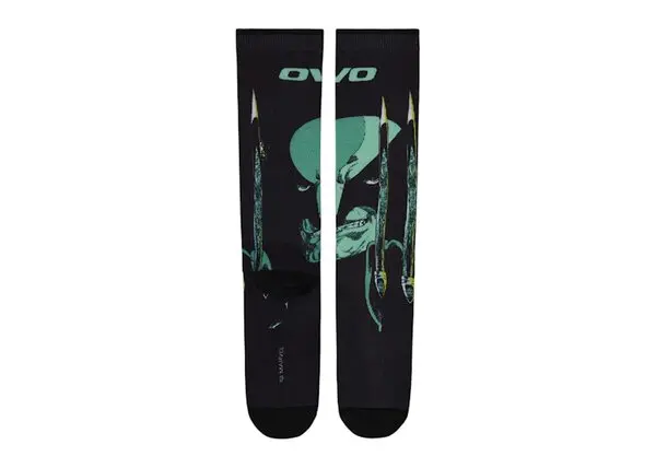 OVO Marvel Wolverine Crew Socks - Black