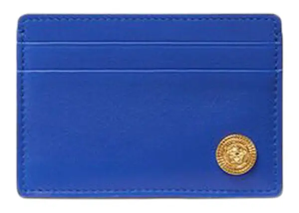 Versace Medusa Biggie Card Holder - Royal Blue/gold