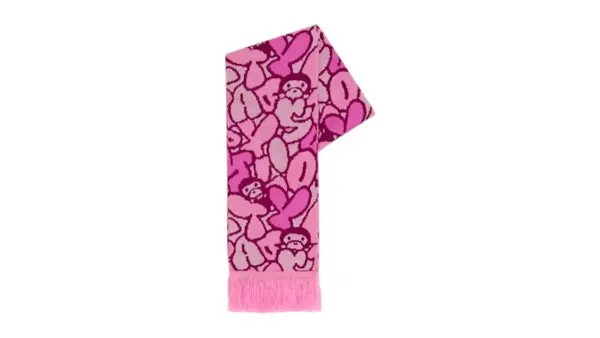 A BATHING APE Baby Milo Scarf - Carmine Rose