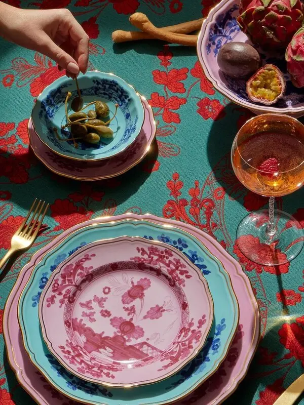 GINORI 1735 Oriente Italiano Bread Plate - Pink