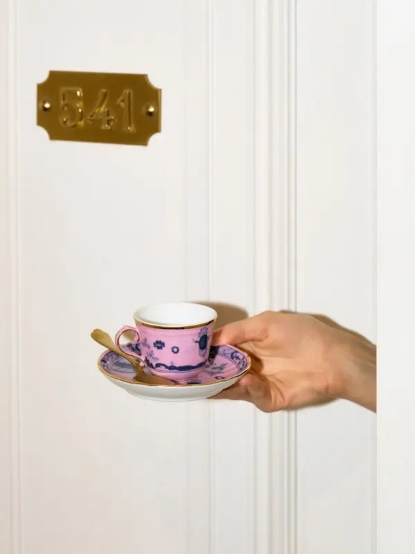 GINORI 1735 Oriente Italiano Azalea Coffee Cup - Pink