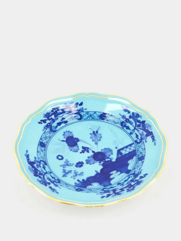 GINORI 1735 Oriente Italiano Iris Bread Plate - Blue