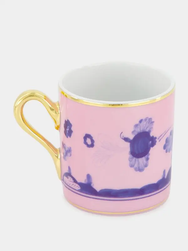 GINORI 1735 Oriente Italiano Azalea Coffee Cup With Cover - Pink