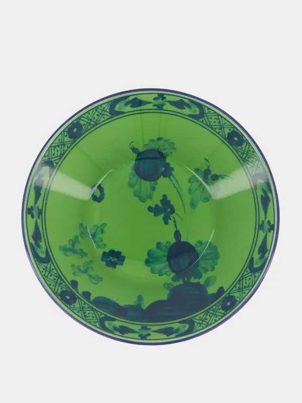 GINORI 1735 Oriente Italiano Malachite Coffee Cup With Cover And Saucer - Green