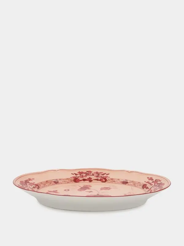 GINORI 1735 Oriente Italiano Oval Flat Platter - Red