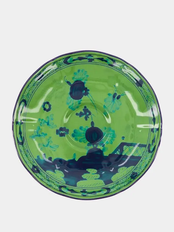 GINORI 1735 Oriente Italiano Malachite Coffee Saucer - Green