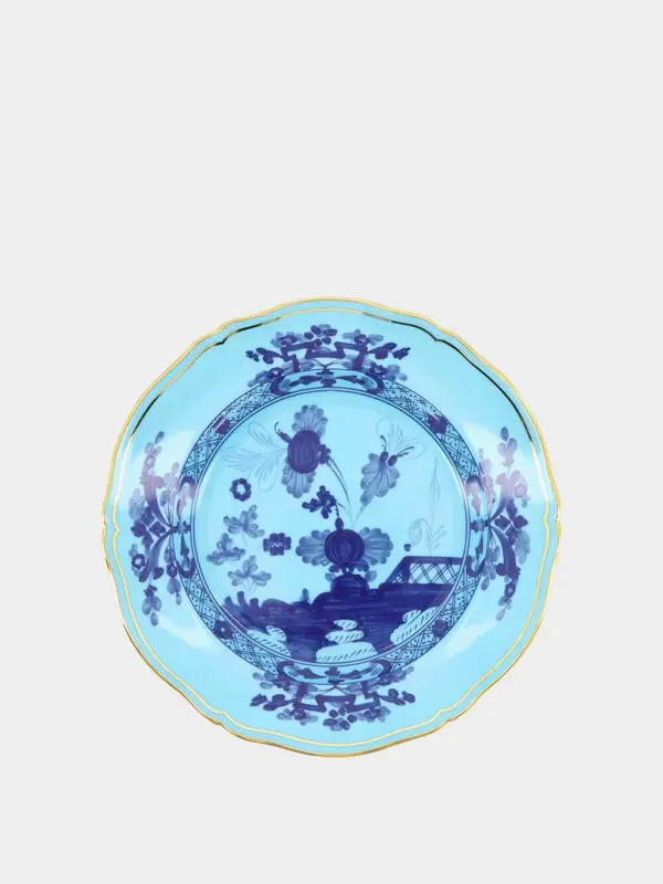 GINORI 1735 Oriente Italiano Iris Dessert Plate - Blue