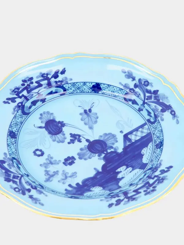GINORI 1735 Oriente Italiano Iris Dessert Plate - Blue