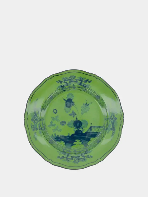 GINORI 1735 Oriente Italiano Malachite Dessert Plate - Green