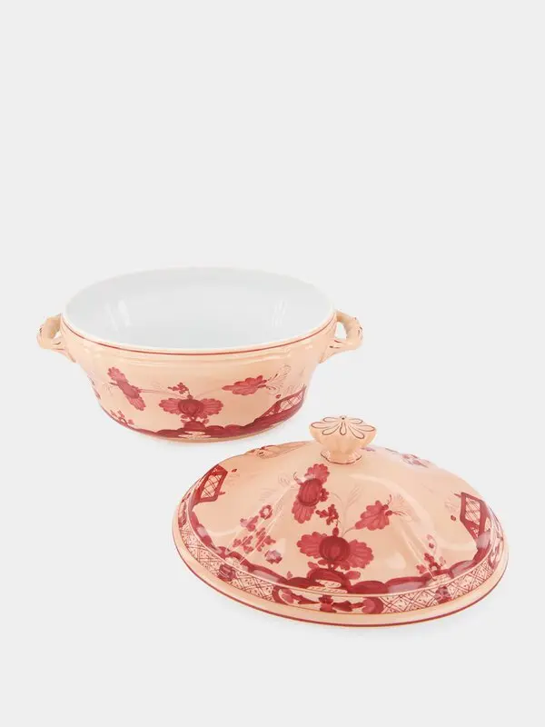 GINORI 1735 Oriente Italiano Oval Tureen With Cover - Red