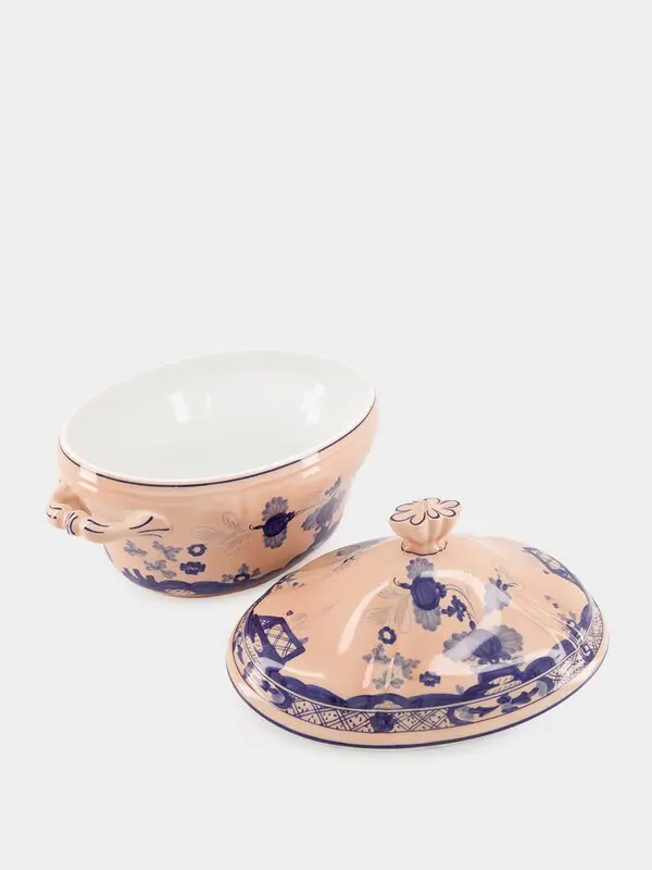GINORI 1735 Oriente Italiano Oval Tureen With Cover - Orange