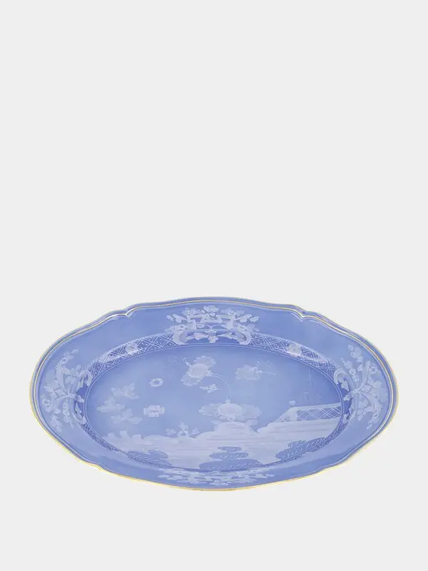 GINORI 1735 Oval Flat Platter - Blue