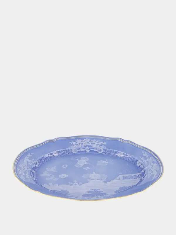 GINORI 1735 Oval Flat Platter - Blue
