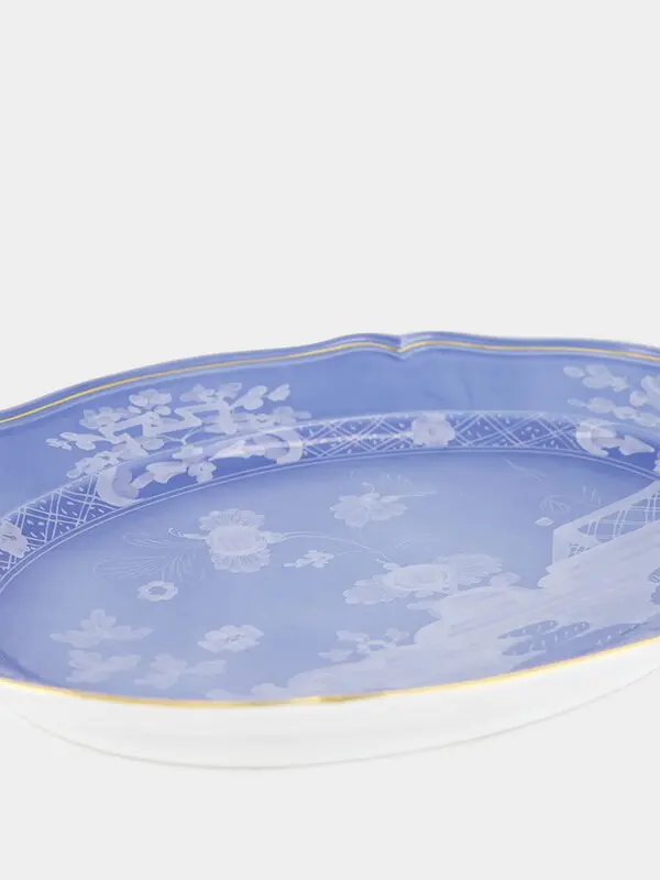 GINORI 1735 Oval Flat Platter - Blue